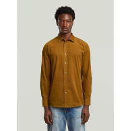 G-Star Raw G-STAR Herren Langarmshirt "Clean Regular Shirt", braun, Gr. XXL, Obermaterial: 100% Baumwolle, Shirts