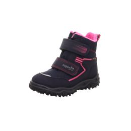 Superfit M&auml;dchen Klettboot "HUSKY, WMS: mittel", Gr. 28blau, pink, Textil, Veloursleder, unifarben mit Farbeinsatz, Schuhe, Outdoorboots mit