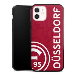 DeinDesign iPhone 12 Handy Slim Case extra d&uuml;nn Silikon Handyh&uuml;lle schwarz H&uuml;lle Lettering F95 Fortuna D&uuml;sseldorf Silikon Slim Case