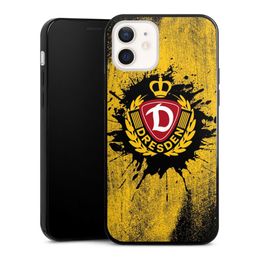 DeinDesign iPhone 12 Handy Slim Case extra d&uuml;nn Silikon Handyh&uuml;lle schwarz H&uuml;lle Sg Dynamo Dresden Soccer Official Licensed Product Silikon Slim Case