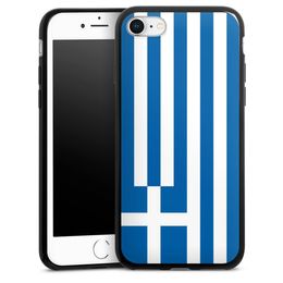 DeinDesign iPhone SE (2020) Handy Slim Case extra d&uuml;nn Silikon Handyh&uuml;lle schwarz H&uuml;lle Greece Flag Silikon Slim Case