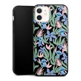 DeinDesign iPhone 12 Handy Slim Case extra d&uuml;nn Silikon Handyh&uuml;lle schwarz H&uuml;lle Muster Lilo & Stitch Disney Silikon Slim Case