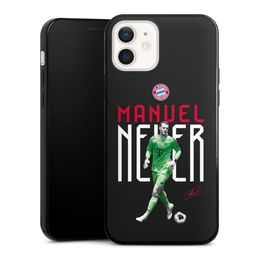 DeinDesign iPhone 12 Handy Slim Case extra d&uuml;nn Silikon Handyh&uuml;lle schwarz H&uuml;lle Fc Bayern M&uuml;nchen Manuel Neuer Official Licensed Product Silikon Slim Case