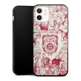 DeinDesign iPhone 12 Handy Slim Case extra d&uuml;nn Silikon Handyh&uuml;lle schwarz H&uuml;lle Fcb 125 Jahre Fc Bayern M&uuml;nchen Official Licensed Product Silikon Slim Case