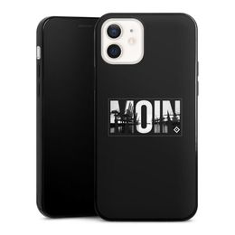 DeinDesign iPhone 12 Handy Slim Case extra d&uuml;nn Silikon Handyh&uuml;lle schwarz H&uuml;lle Official Licensed Product Hsv Hamburger Sv Silikon Slim Case