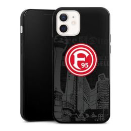 DeinDesign iPhone 12 Handy Slim Case extra d&uuml;nn Silikon Handyh&uuml;lle schwarz H&uuml;lle Logo Official Licensed Product Fortuna D&uuml;sseldorf Silikon Slim Case