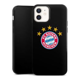DeinDesign iPhone 12 Handy Slim Case extra d&uuml;nn Silikon Handyh&uuml;lle schwarz H&uuml;lle Star Fc Bayern M&uuml;nchen Fcb Silikon Slim Case