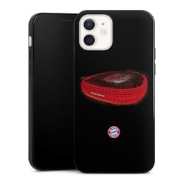 DeinDesign iPhone 12 Handy Slim Case extra d&uuml;nn Silikon Handyh&uuml;lle schwarz H&uuml;lle Fcb Fc Bayern M&uuml;nchen Official Licensed Product Stadium Silikon Slim Case