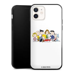 DeinDesign iPhone 12 Handy Slim Case extra d&uuml;nn Silikon Handyh&uuml;lle schwarz H&uuml;lle Merchandise Kindheit Peanuts Silikon Slim Case