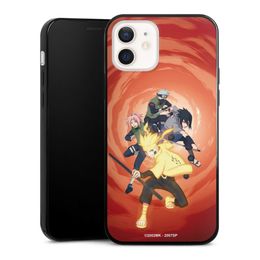 DeinDesign iPhone 12 Handy Slim Case extra d&uuml;nn Silikon Handyh&uuml;lle schwarz H&uuml;lle Sasuke Sakura Naruto Shippuden Silikon Slim Case