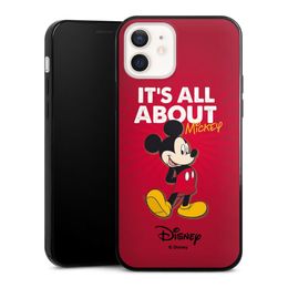 DeinDesign iPhone 12 Handy Slim Case extra d&uuml;nn Silikon Handyh&uuml;lle schwarz H&uuml;lle Official Licensed Product Disney Mouse Silikon Slim Case