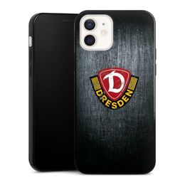 DeinDesign iPhone 12 Handy Slim Case extra d&uuml;nn Silikon Handyh&uuml;lle schwarz H&uuml;lle Sgd Official Licensed Product Sg Dynamo Dresden Silikon Slim Case