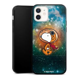 DeinDesign iPhone 12 Handy Slim Case extra d&uuml;nn Silikon Handyh&uuml;lle schwarz H&uuml;lle Astronaut Snoopy Official Licensed Product Silikon Slim Case
