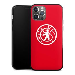 DeinDesign iPhone 12 Pro Handy Slim Case extra d&uuml;nn Silikon Handyh&uuml;lle schwarz H&uuml;lle Official Licensed Product 1. Fc Union Berlin Bear Silikon Slim Case