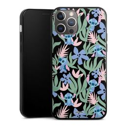 DeinDesign iPhone 12 Pro Handy Slim Case extra d&uuml;nn Silikon Handyh&uuml;lle schwarz H&uuml;lle Muster Lilo & Stitch Disney Silikon Slim Case