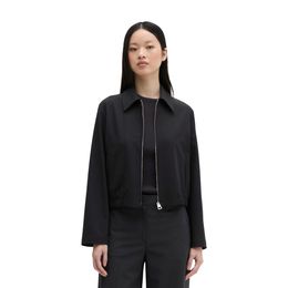 Marc O'Polo MARC O'POLO Damen Kurzjacke "aus Schurwolle-Mix"deep night blau, Gr. 36, unifarben, Obermaterial: 53% Polyester, 44% Wolle (Schafwolle), 3% Elasthan,