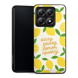 DeinDesign Xiaomi 14T Handy Silikon H&uuml;lle Case schwarz Handyh&uuml;lle Spruch Statement Lemon