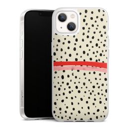 DeinDesign iPhone 13 Handy Silikon H&uuml;lle Case transparent Handyh&uuml;lle Stripes Points Kunst Silikon Case