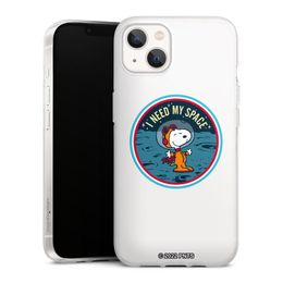 DeinDesign iPhone 13 Handy Silikon H&uuml;lle Case transparent Handyh&uuml;lle Peanuts Weltall Snoopy Silikon Case