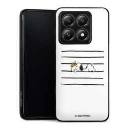 DeinDesign Xiaomi 14T Handy Silikon H&uuml;lle Case schwarz Handyh&uuml;lle Snoopy Dog Peanuts