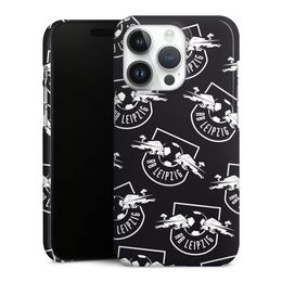 DeinDesign iPhone 14 Pro Handy Premium Case Smartphone Handyh&uuml;lle Schutzh&uuml;lle gl&auml;nzend Rb Leipzig Logo Muster Premium Case