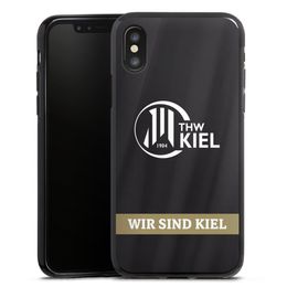 DeinDesign iPhone X Handy Silikon H&uuml;lle Case schwarz Handyh&uuml;lle Thw Kiel Handball Merchandise