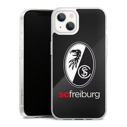 DeinDesign iPhone 13 Handy Silikon H&uuml;lle Case transparent Handyh&uuml;lle Sc Freiburg Lettering Logo Silikon Case