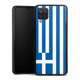 DeinDesign Galaxy A12 Handy Silikon H&uuml;lle Case schwarz Handyh&uuml;lle Greece Flag