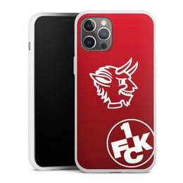 DeinDesign iPhone 12 Pro Max Handy Silikon H&uuml;lle Case wei&szlig; Handyh&uuml;lle 1. Fc Kaiserslautern Official Licensed Product Devil Silikon Case