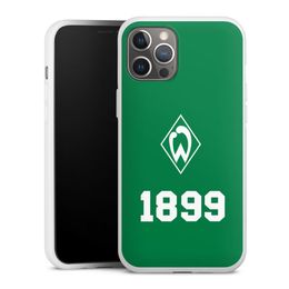 DeinDesign iPhone 12 Pro Max Handy Silikon H&uuml;lle Case wei&szlig; Handyh&uuml;lle Statement Official Licensed Product Sv Werder Bremen Silikon Case