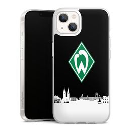 DeinDesign iPhone 13 Handy Silikon H&uuml;lle Case transparent Handyh&uuml;lle Skyline Sv Werder Bremen Official Licensed Product Silikon Case