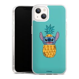 DeinDesign iPhone 13 Handy Silikon H&uuml;lle Case transparent Handyh&uuml;lle Disney Lilo & Stitch Pineapple Silikon Case