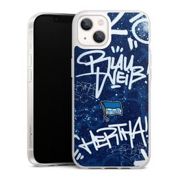 DeinDesign iPhone 13 Handy Silikon H&uuml;lle Case transparent Handyh&uuml;lle Official Licensed Product Hertha Bsc Graffiti Silikon Case