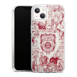 DeinDesign iPhone 13 Handy Silikon H&uuml;lle Case transparent Handyh&uuml;lle Official Licensed Product Fcb 125 Jahre Fc Bayern M&uuml;nchen Silikon Case