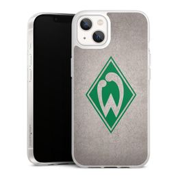 DeinDesign iPhone 13 Handy Silikon H&uuml;lle Case transparent Handyh&uuml;lle Concrete Official Licensed Product Sv Werder Bremen Silikon Case