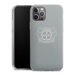 DeinDesign iPhone 12 Pro Handy Silikon H&uuml;lle Case transparent Handyh&uuml;lle Bayer 04 Leverkusen Official Licensed Product Coat Of Arms Silikon Case