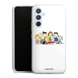 DeinDesign Galaxy A54 5G Handy Silikon H&uuml;lle Case wei&szlig; Handyh&uuml;lle Merchandise Kindheit Peanuts Silikon Case