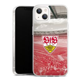 DeinDesign iPhone 13 Handy Silikon H&uuml;lle Case transparent Handyh&uuml;lle Stadium Vfb Stuttgart Official Licensed Product Silikon Case