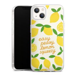 DeinDesign iPhone 13 Handy Silikon H&uuml;lle Case transparent Handyh&uuml;lle Lemon Statement Spruch Silikon Case