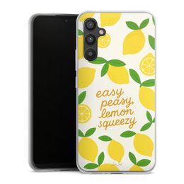 DeinDesign Galaxy A34 5G Handy Silikon H&uuml;lle Case transparent Handyh&uuml;lle Spruch Statement Lemon Silikon Case