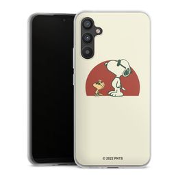 DeinDesign Galaxy A34 5G Handy Silikon H&uuml;lle Case transparent Handyh&uuml;lle Snoopy Official Licensed Product Kindheit Silikon Case