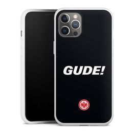 DeinDesign iPhone 12 Pro Max Handy Silikon H&uuml;lle Case wei&szlig; Handyh&uuml;lle Bundesliga Official Licensed Product Eintracht Frankfurt Silikon Case