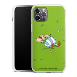 DeinDesign iPhone 12 Pro Max Handy Silikon H&uuml;lle Case wei&szlig; Handyh&uuml;lle Official Licensed Product Asterix Obelix Silikon Case