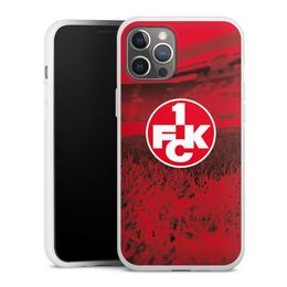DeinDesign iPhone 12 Pro Max Handy Silikon H&uuml;lle Case wei&szlig; Handyh&uuml;lle 1. Fck 1. Fc Kaiserslautern Official Licensed Product Silikon Case