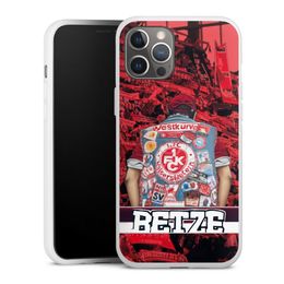 DeinDesign iPhone 12 Pro Max Handy Silikon H&uuml;lle Case wei&szlig; Handyh&uuml;lle 1. Fc Kaiserslautern 1. Fck Official Licensed Product Silikon Case