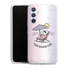DeinDesign Galaxy A54 5G Handy Silikon H&uuml;lle Case wei&szlig; Handyh&uuml;lle Snoopy Official Licensed Product Peanuts Silikon Case