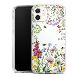 DeinDesign iPhone 12 Handy Silikon H&uuml;lle Case transparent Handyh&uuml;lle Meadow Nature Flowers Silikon Case