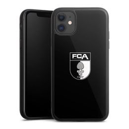 DeinDesign iPhone 11 Handy Gallery Case Handyh&uuml;lle 9H Geh&auml;rtetes Glas R&uuml;ckseite H&uuml;lle Logo Official Licensed Product Fc Augsburg Gallery Case