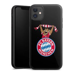 DeinDesign iPhone 11 Handy Gallery Case Handyh&uuml;lle 9H Geh&auml;rtetes Glas R&uuml;ckseite H&uuml;lle Bernie Official Licensed Product Fc Bayern M&uuml;nchen Gallery Case