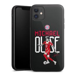 DeinDesign iPhone 11 Handy Gallery Case Handyh&uuml;lle 9H Geh&auml;rtetes Glas R&uuml;ckseite H&uuml;lle Fc Bayern M&uuml;nchen Michael Olise Official Licensed Product Gallery Case